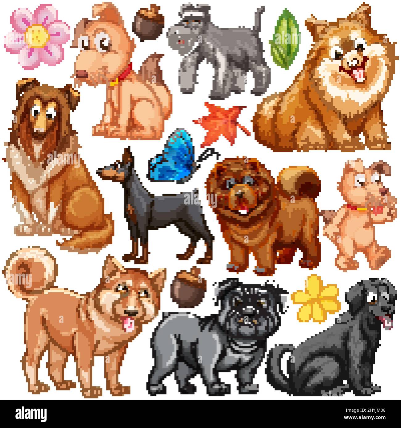 Types dogs Stock Vector Images - Alamy