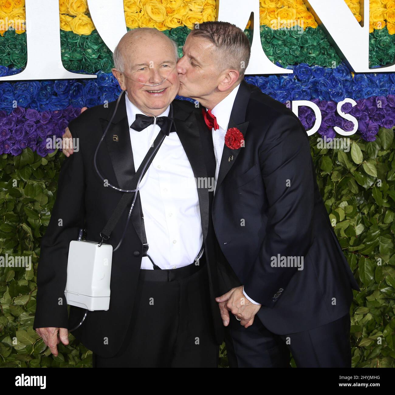 Terrence McNally and Tom Kirdahy attends the 73rd annual Tony Awards at ...