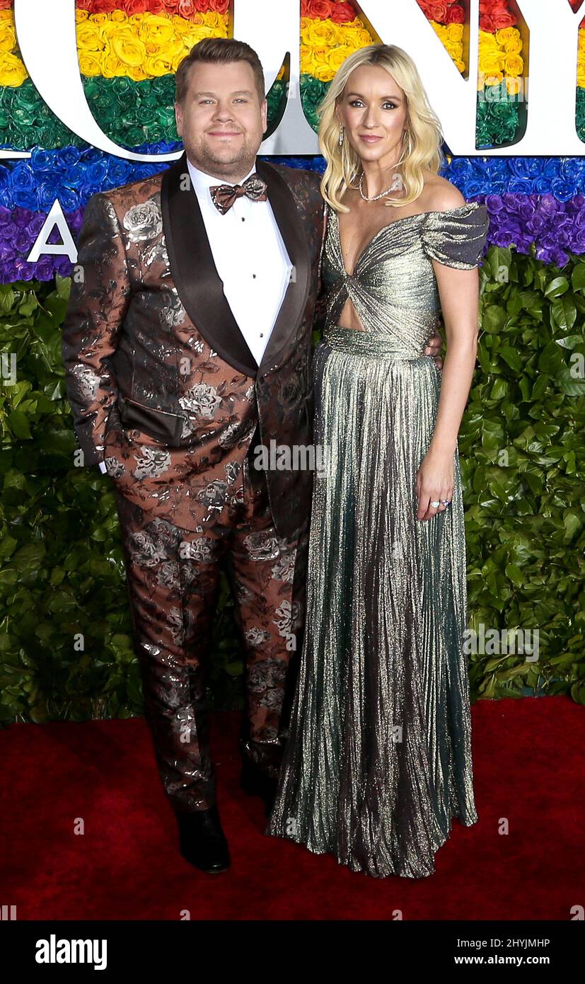 James Corden and Julia Carey attends the 73rd annual Tony Awards at ...