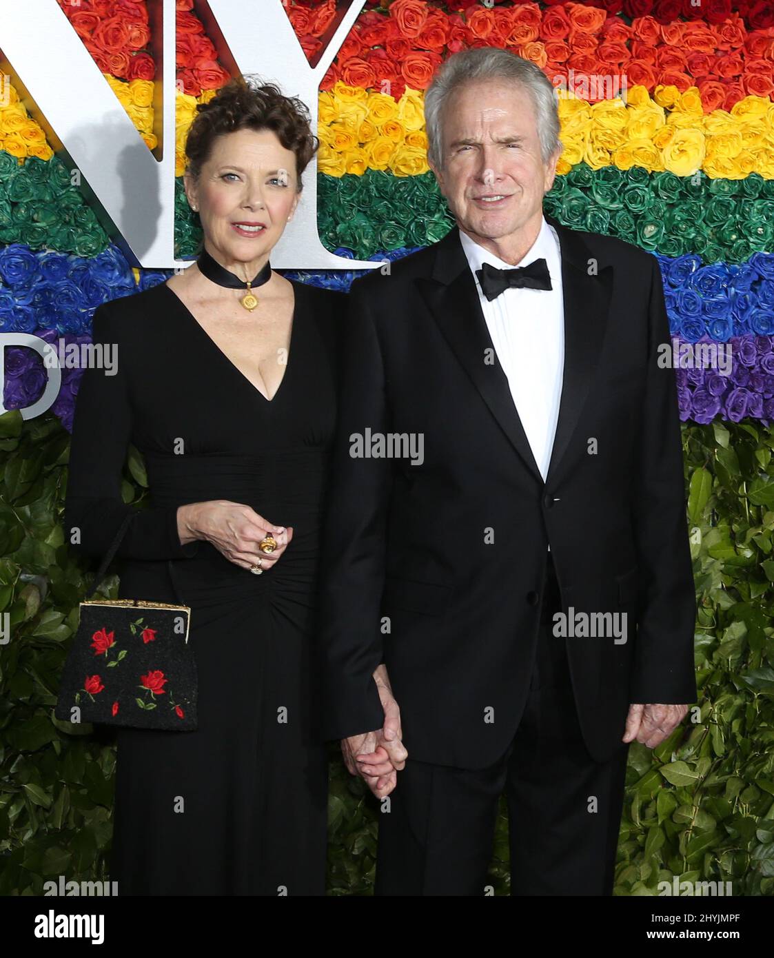 Annette Bening and Warren Beatty attends the 73rd annual Tony Awards at ...