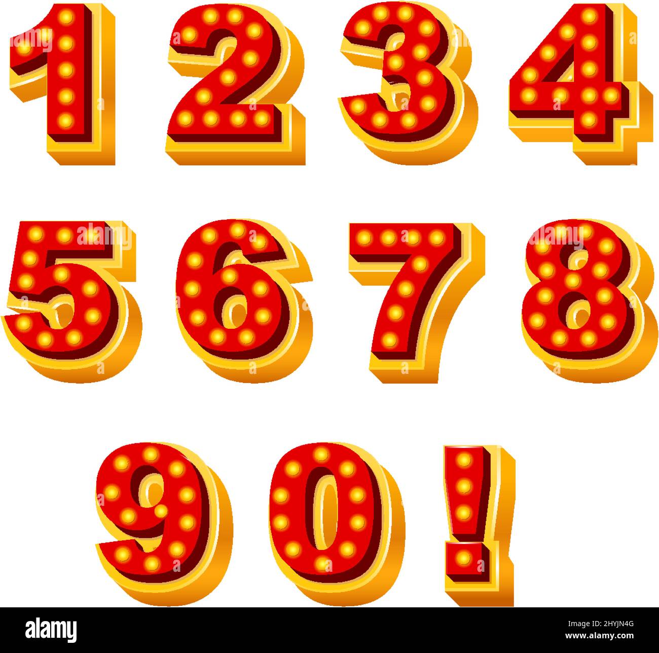 Game show number style on white background illustration Stock Vector ...