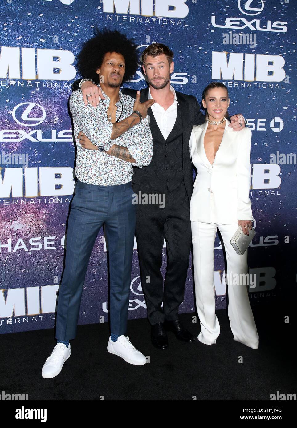 Laurent Bourgeois, Chris Hemsworth & Elsa Pataky attending the 'Men In ...