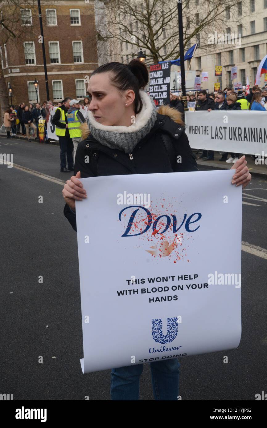 the 3rd london rally in support for the invasion of ukriane Stock Photo ...