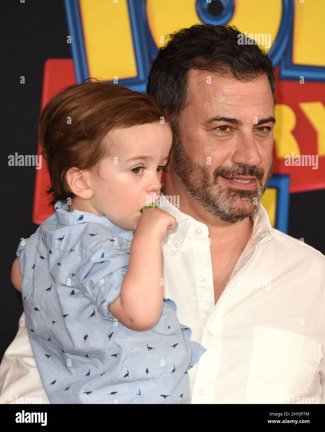 Jimmy Kimmel and William Kimmel attending the world premiere of "Toy ...