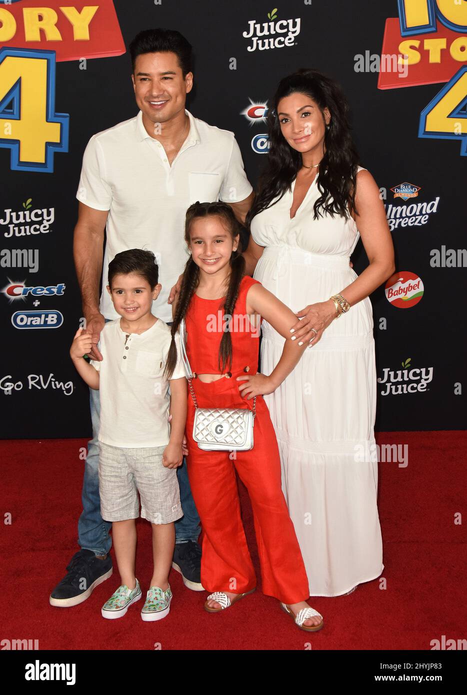 Mario Lopez, Courtney Laine Mazza, Dominic Lopez and Gia Francesca ...