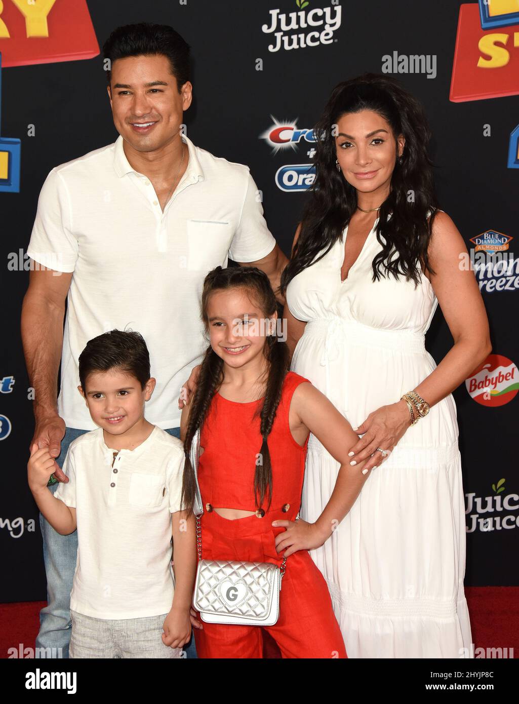 Mario Lopez, Courtney Laine Mazza, Dominic Lopez and Gia Francesca ...