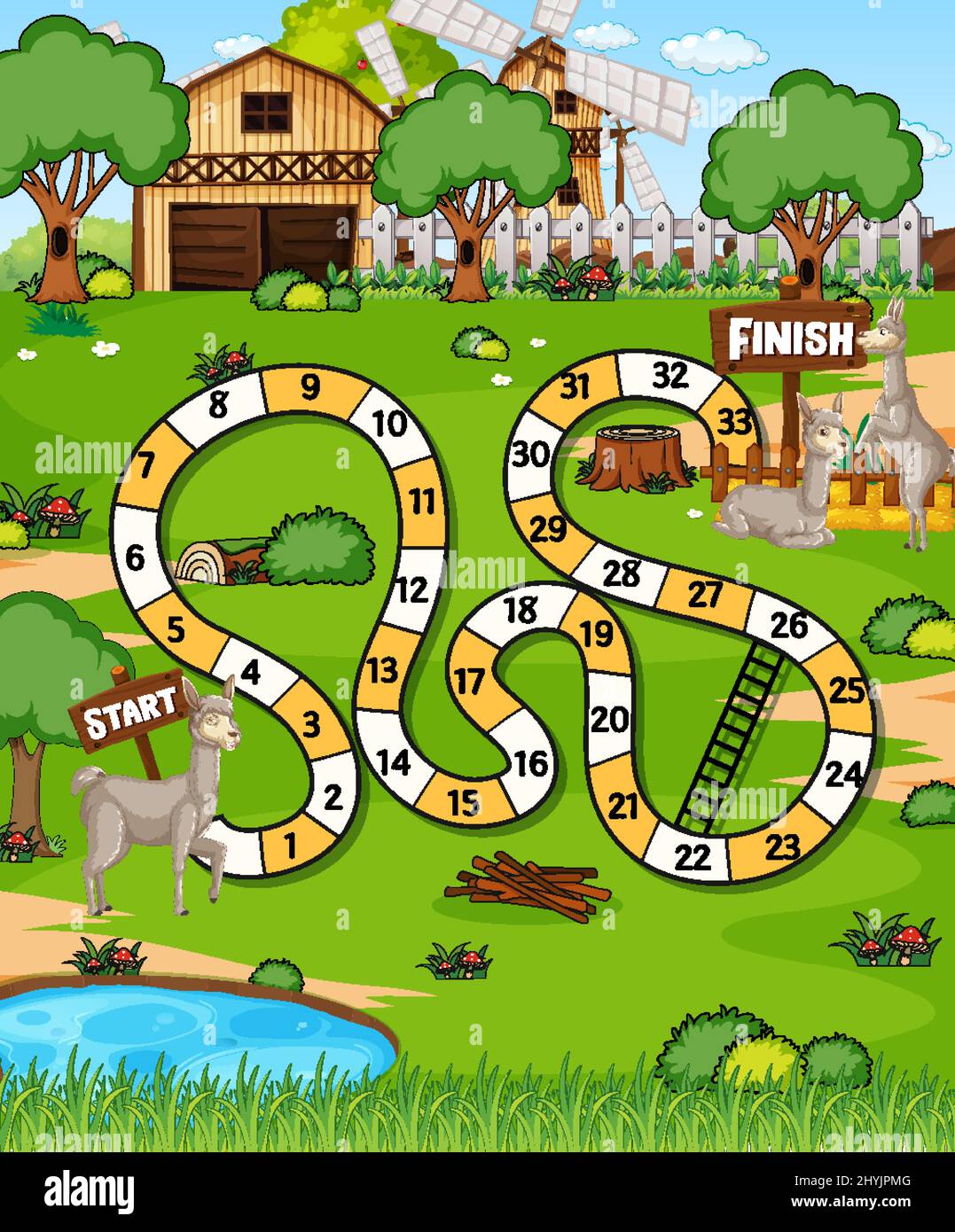 A farm boardgame template illustration Stock Vector Image & Art - Alamy