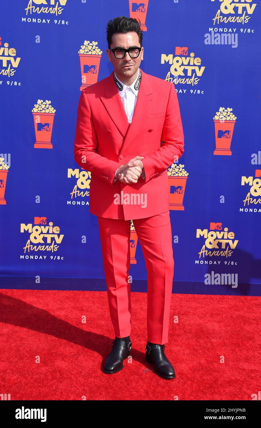 Daniel Levy arriving to the MTV Movie & TV Awards 2019 at Barker Hanger on June 15, 2019 in ...