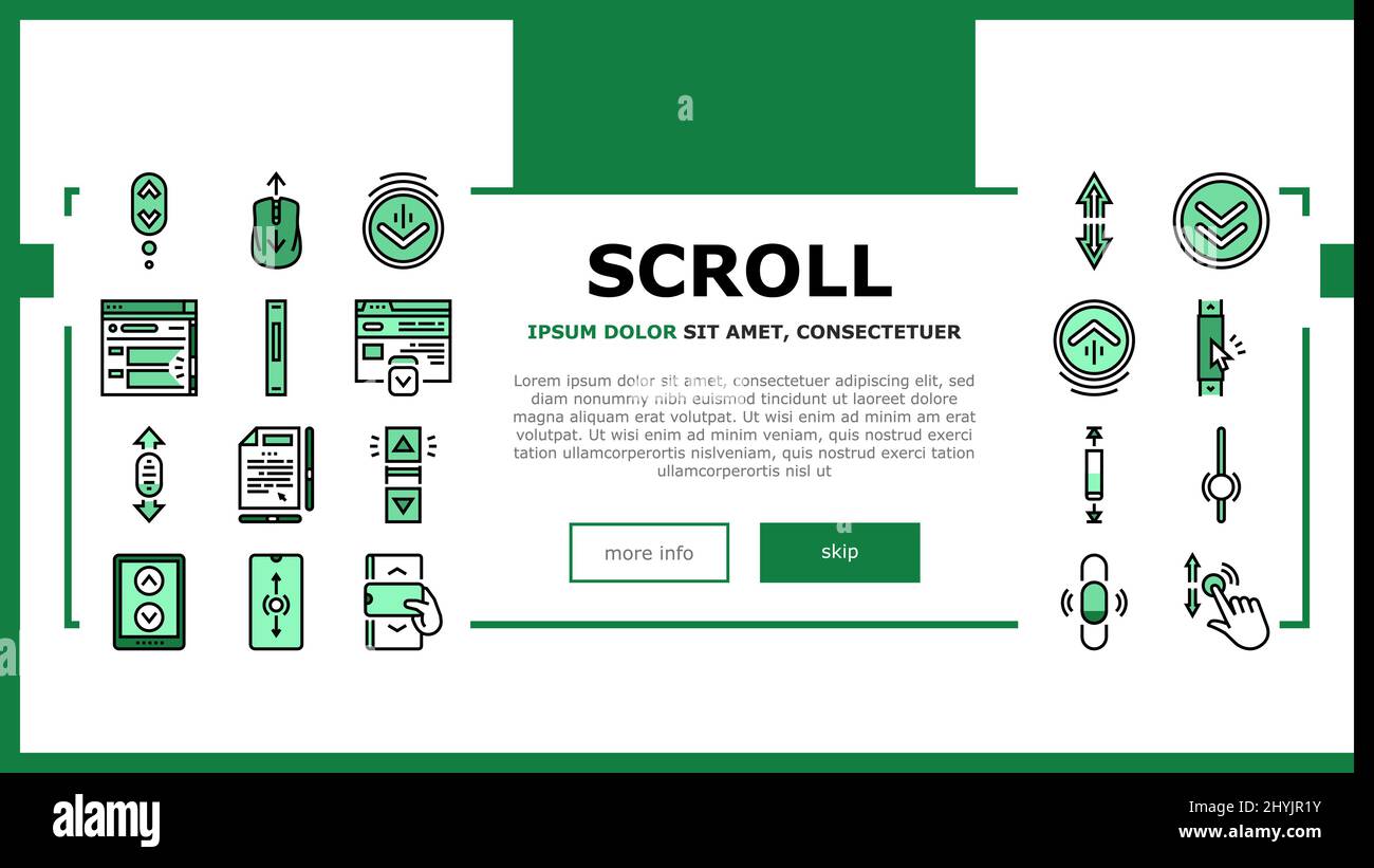 Touch screen computer scrolling Stock Vector Images - Alamy