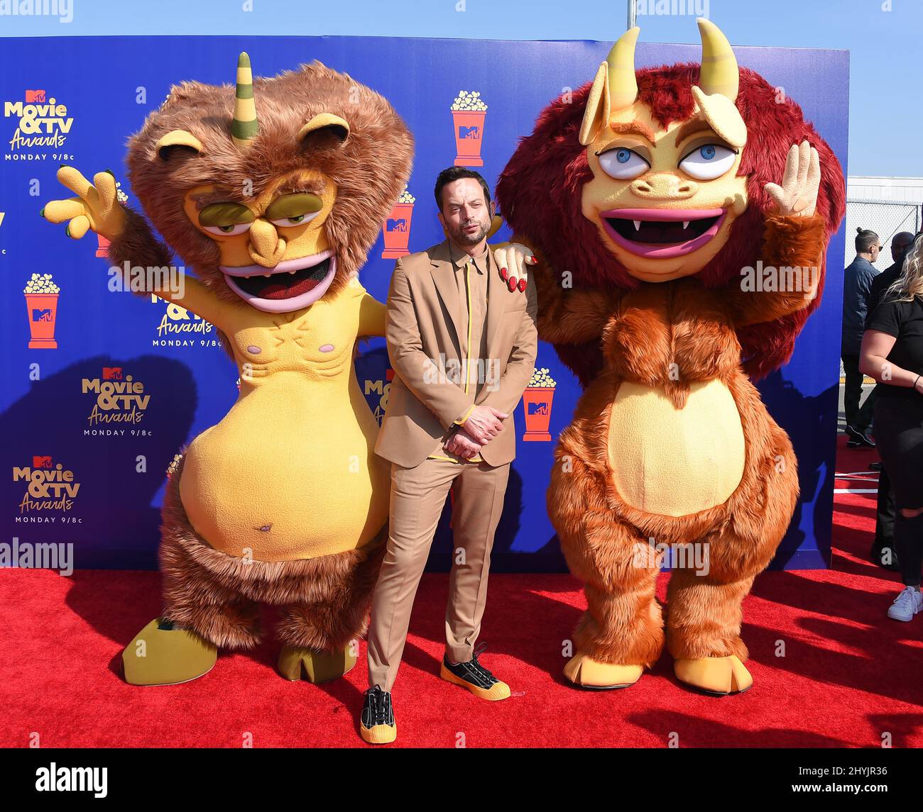 Nick Kroll arriving to the MTV Movie & TV Awards 2019 at Barker Hanger ...