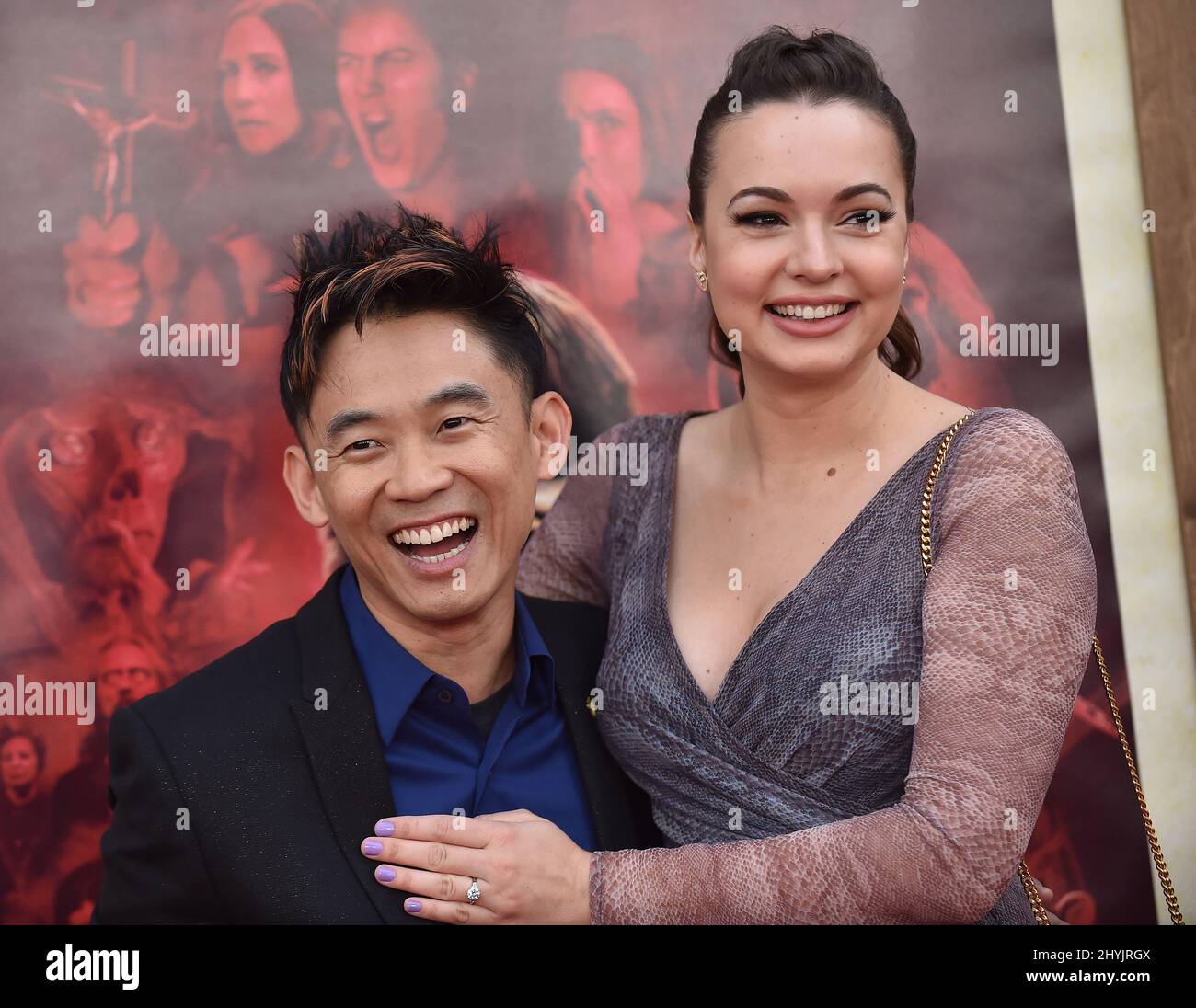 James Wan and Ingrid Bisu attending the Annabelle Comes Home Premiere ...