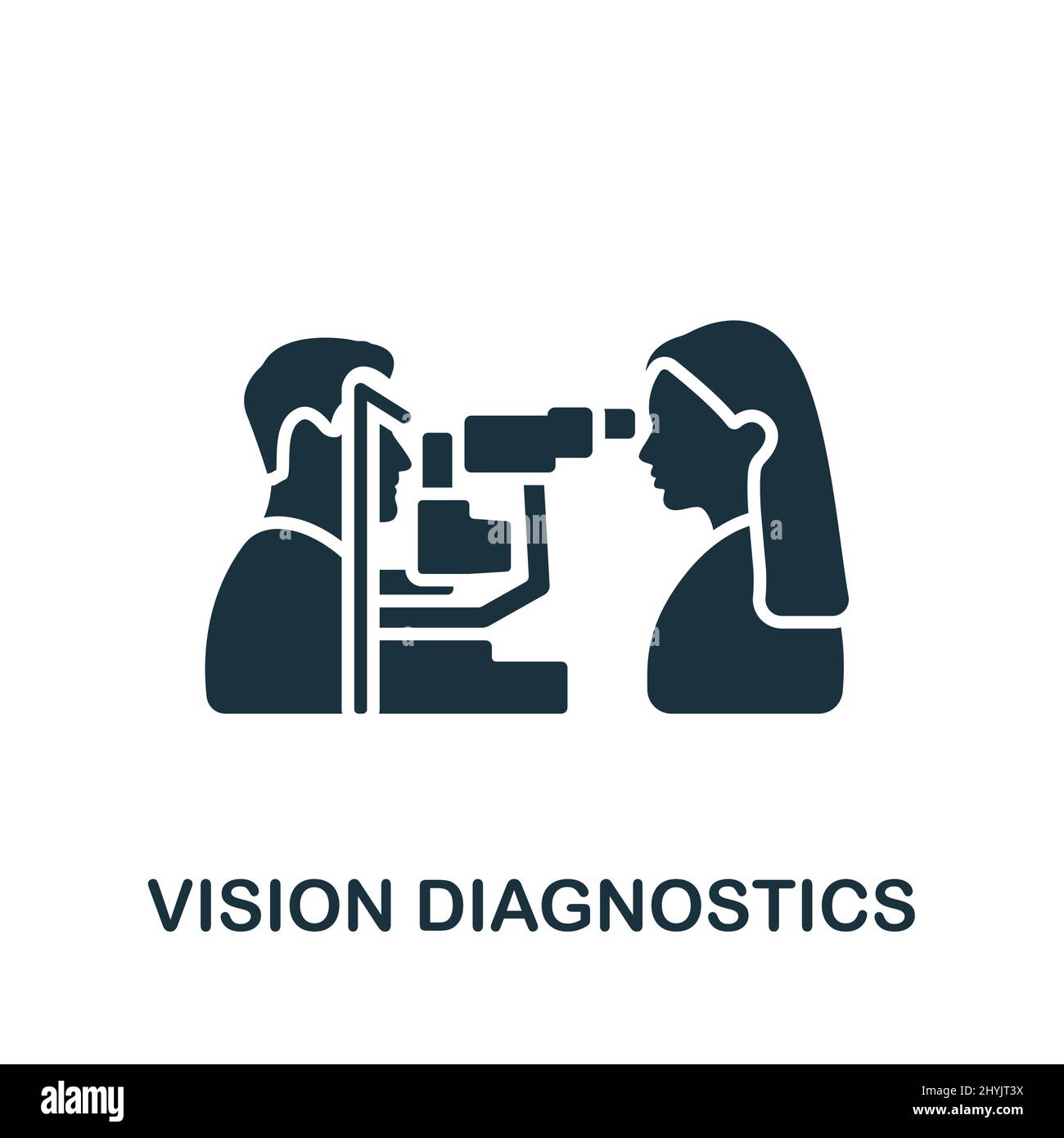 Vision Diagnostics icon. Monochrome simple icon for templates, web ...