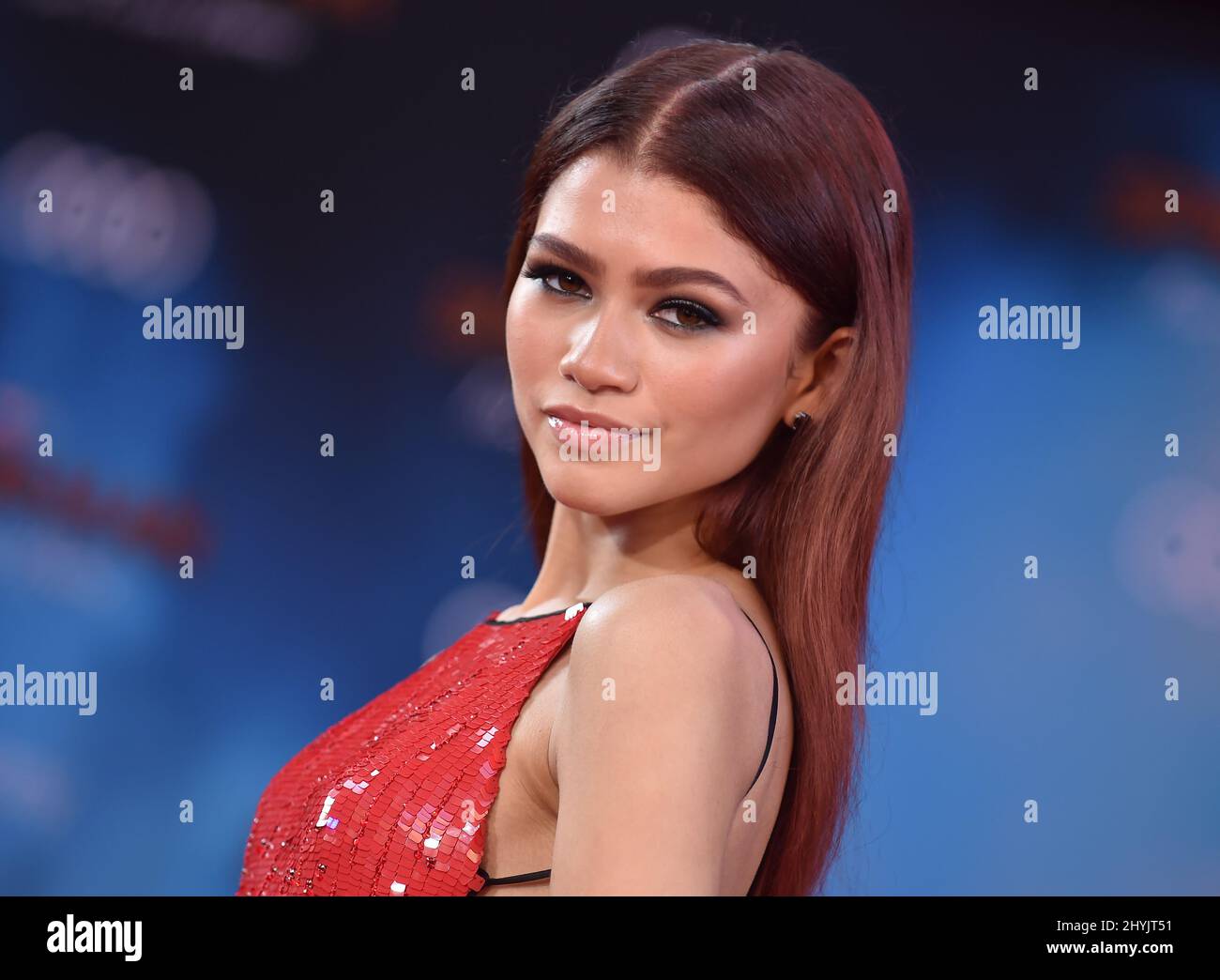 Zendaya Coleman at the "Spider-Man: Far From Home" world premiere held ...