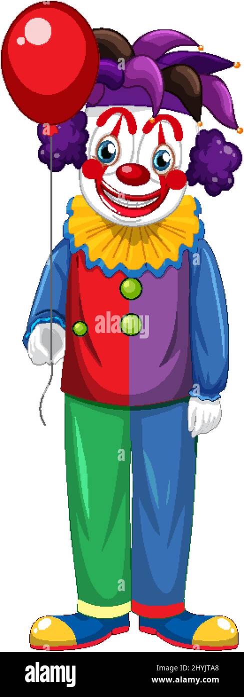 Colourful clown cartoon character illustration Stock Vector Image & Art ...