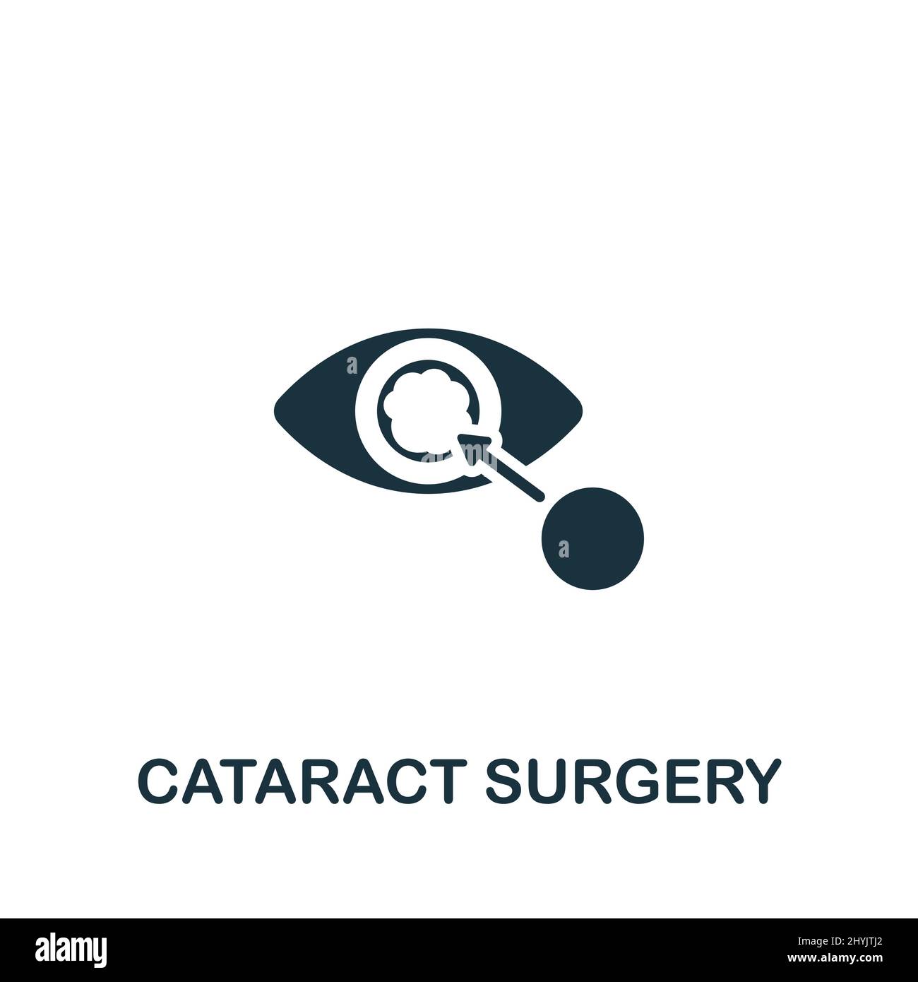 Cataract Surgery icon. Monochrome simple icon for templates, web design ...