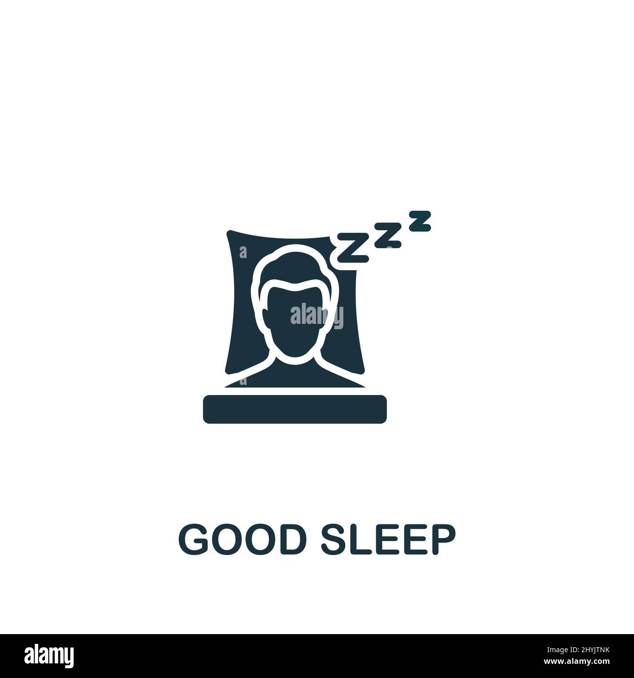Good Sleep icon. Monochrome simple icon for templates, web design and ...