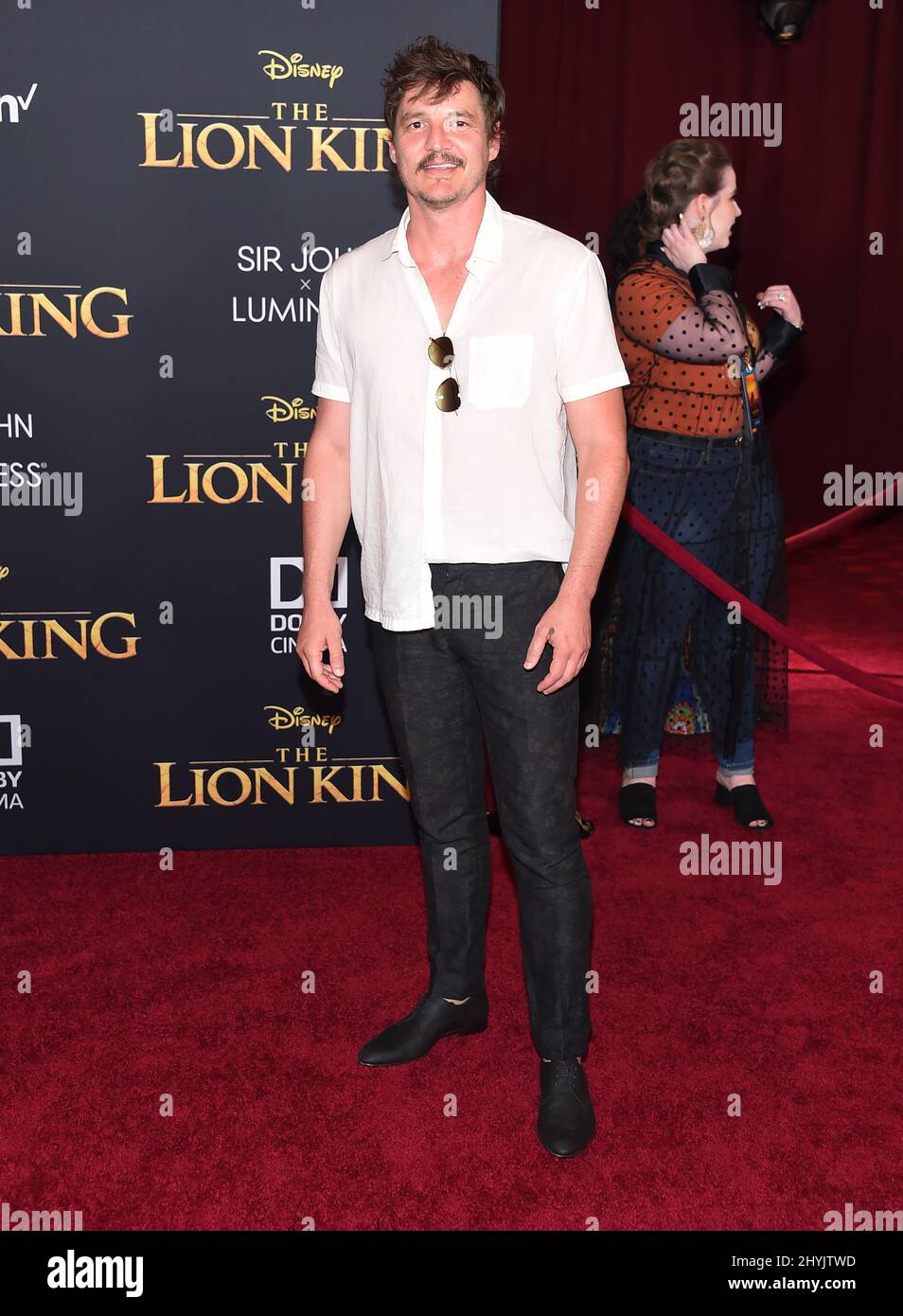 Pedro Pascal at "The Lion King" world premiere held at the Dolby ...