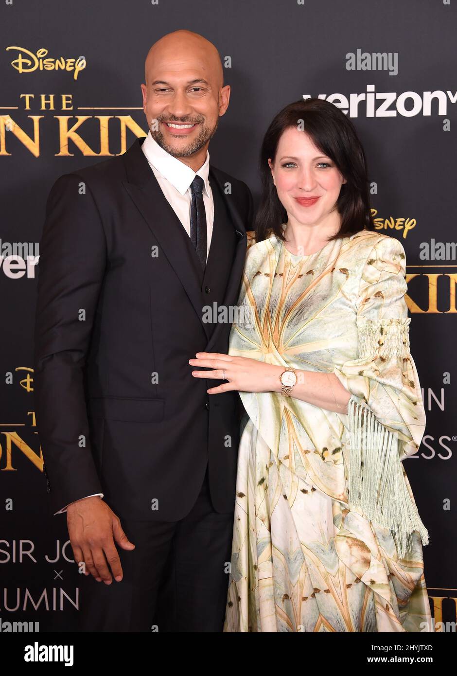 Keegan Michael Key and Elisa Pugliese at "The Lion King" world premiere ...