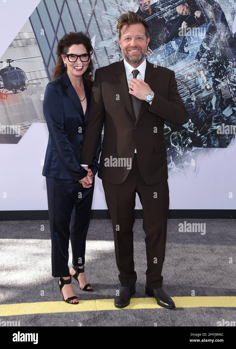 David Leitch and Kelly McCormick at the world premiere of "Fast ...
