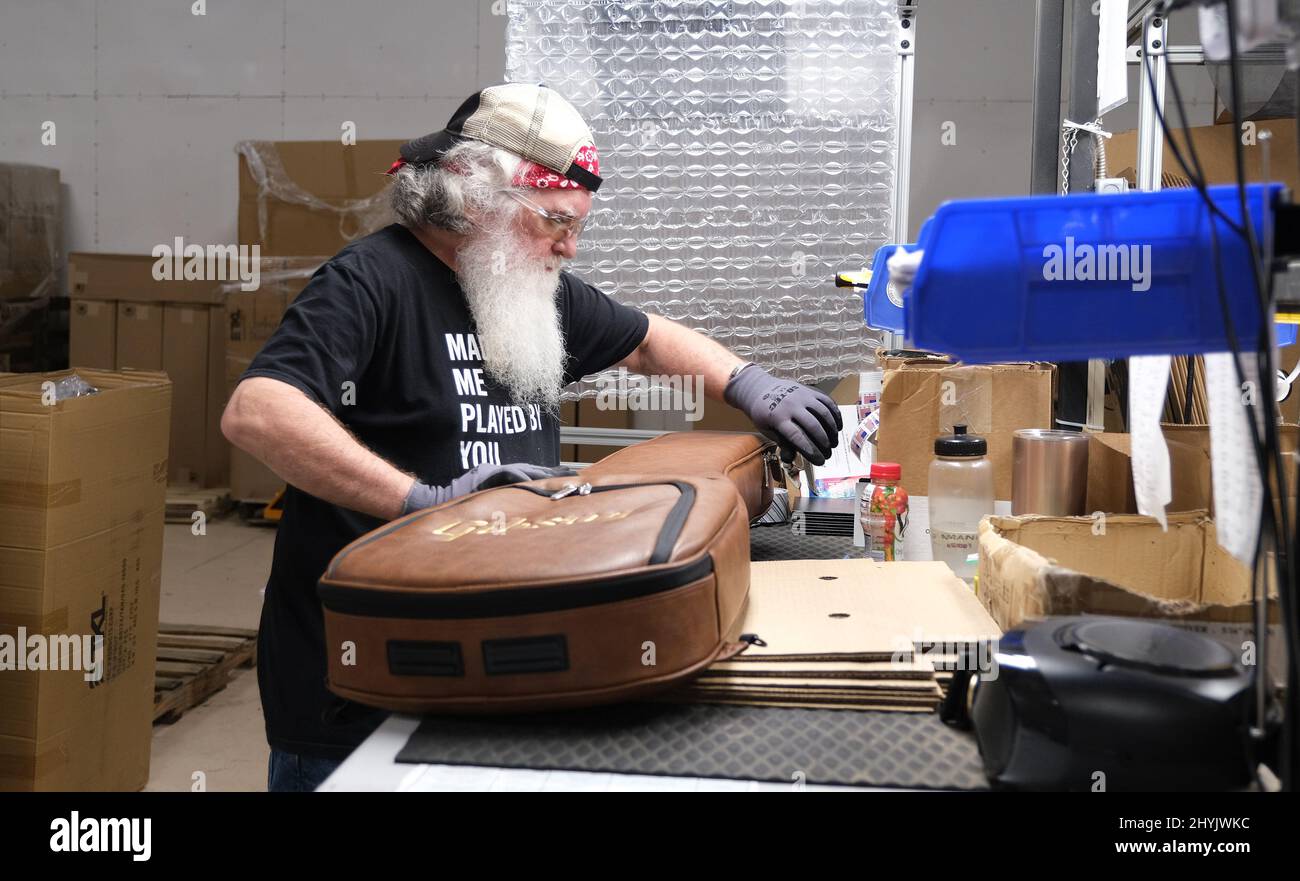 Tour of the Gibson USA Factory on July 17, 2019 in Nashville Stock ...