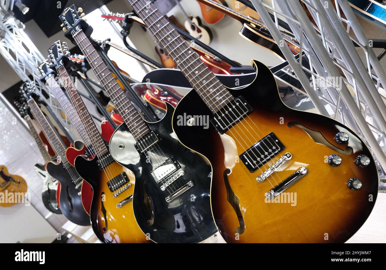 Tour of the Gibson USA Factory on July 17, 2019 in Nashville Stock ...