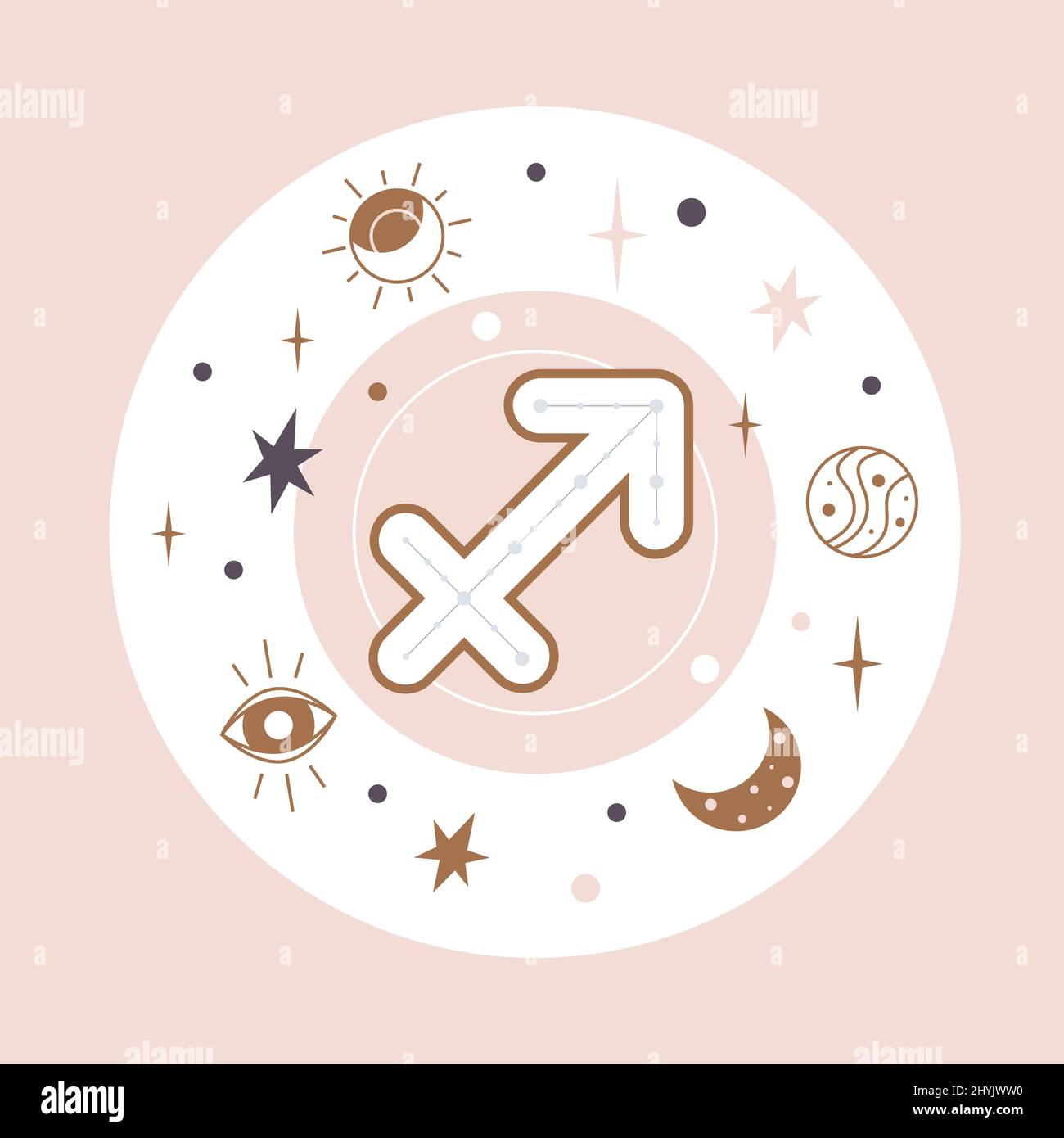Sagittarius logo hi-res stock photography and images - Alamy