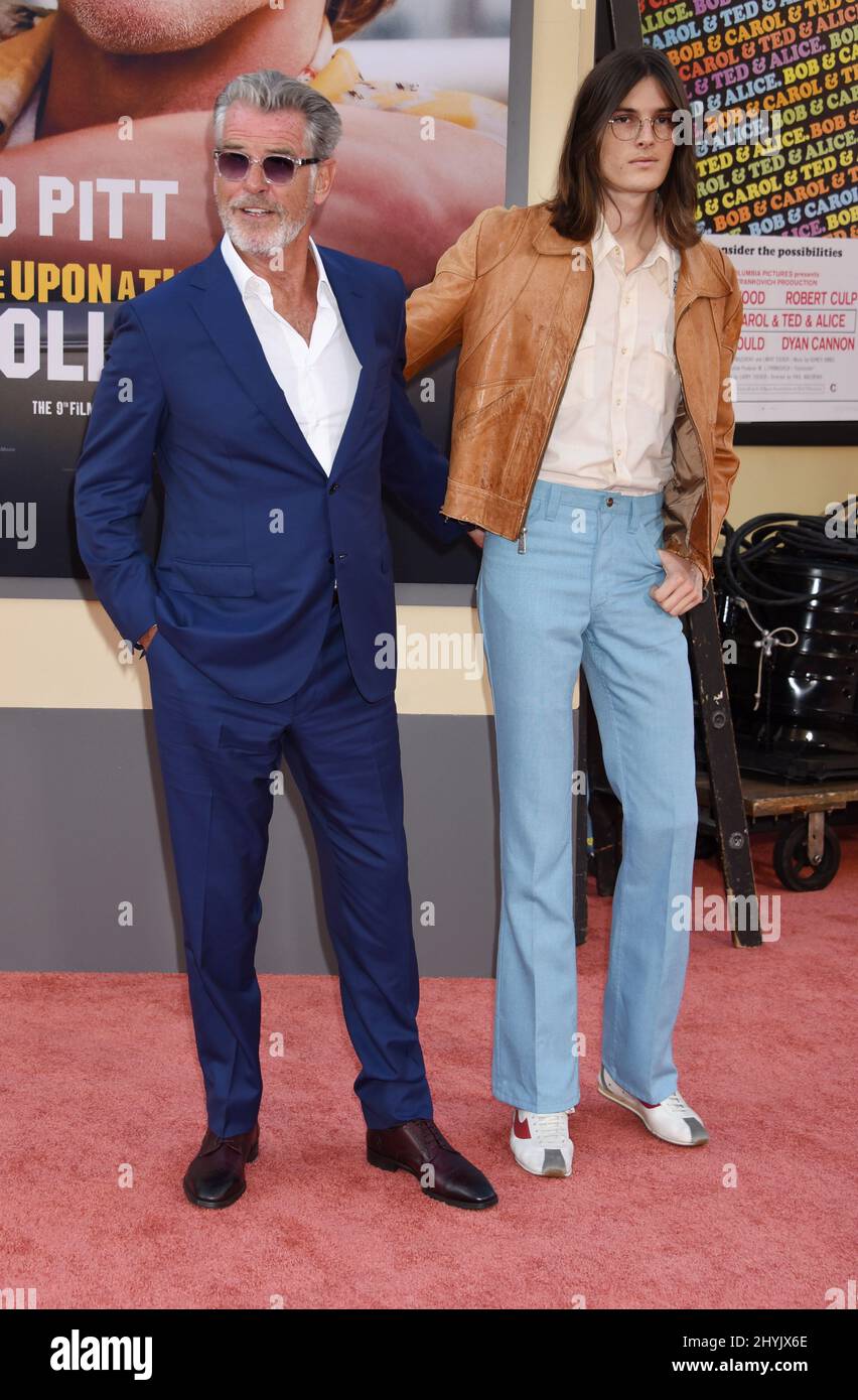 Pierce Brosnan and Dylan Brosnan at the "Once Upon A Time In Hollywood ...