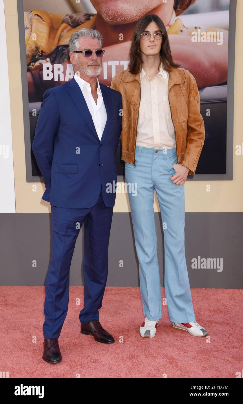 Pierce Brosnan and Dylan Brosnan at the "Once Upon A Time In Hollywood ...