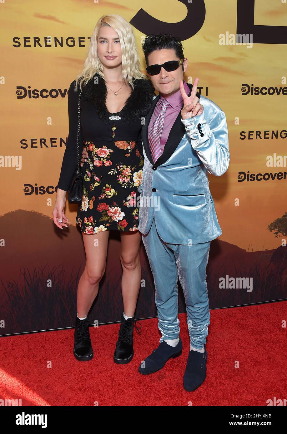 Corey Feldman and Courtney Feldman arriving to the Discovery Channel's ...