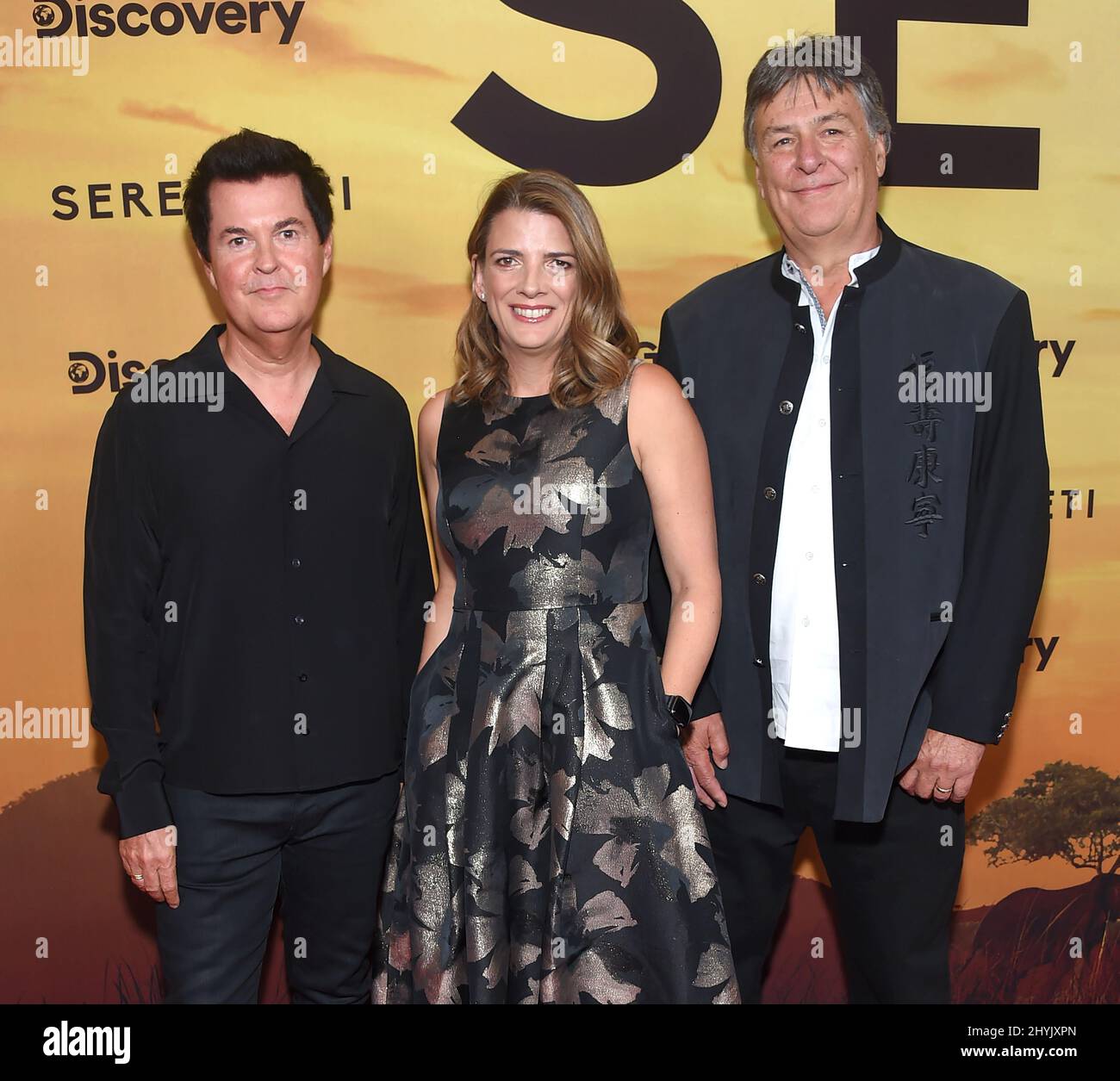 Simon Fuller, Nancy Daniels and John Downer arriving to the Discovery ...