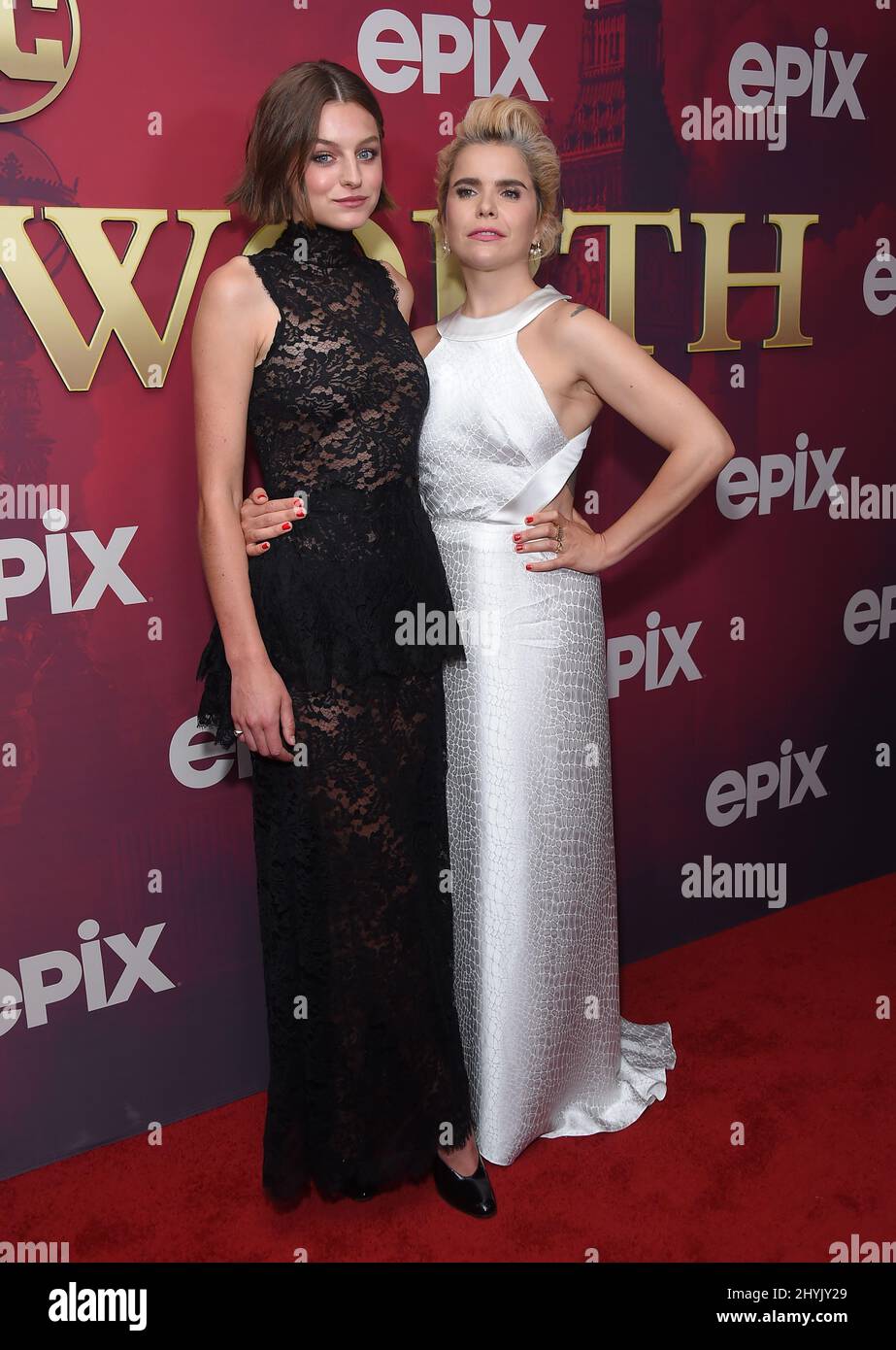 Emma Corrin and Paloma Faith attending the Pennyworth premiere held at ...