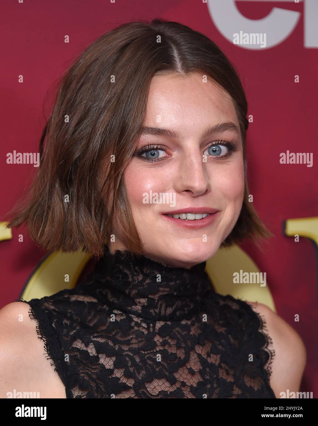 Emma Corrin attending the Pennyworth premiere held at Harmony Gold in ...