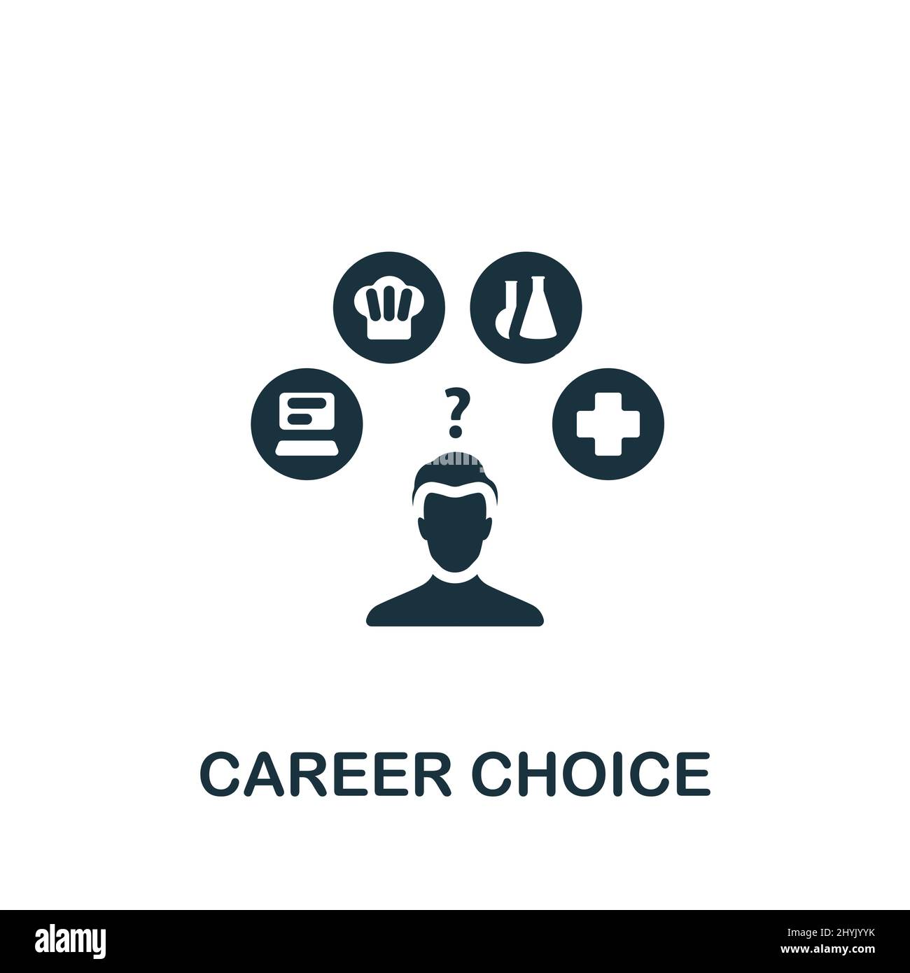 Career Choice icon. Monochrome simple icon for templates, web design ...