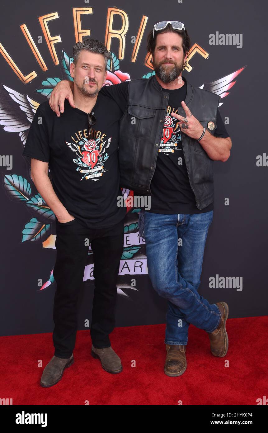 Conrad Leach and Grant Reynolds attending the Kiehl's LifeRide for ...