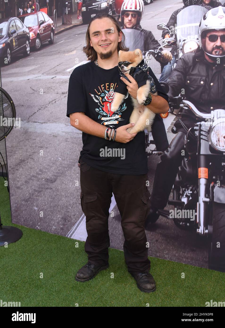 Prince Jackson and Bentley attending the Kiehl's LifeRide for Amfar ...
