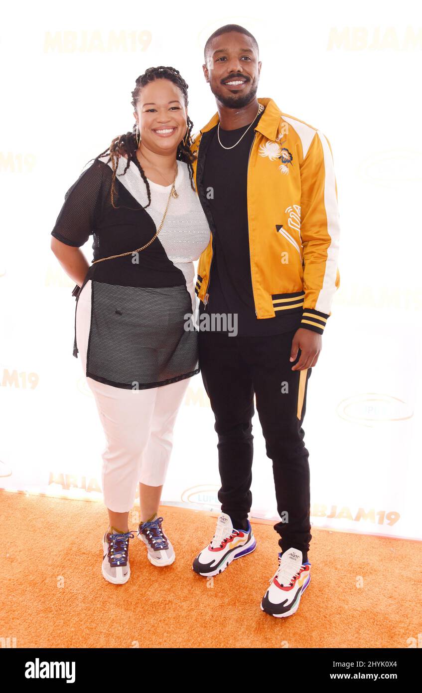Jamila Jordan and Michael B. Jordan attending the Michael B. Jordan at ...