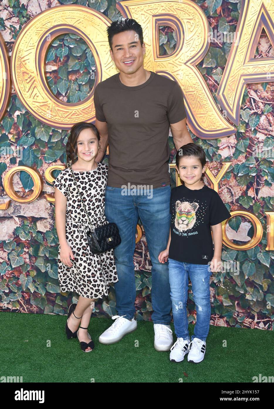 Gia Francesca Lopez, Mario Lopez and Dominic Lopez arriving to the ...