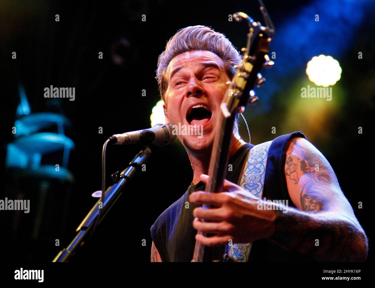 Ryan Cabrera performing onstage at the Pop 2000 Tour concert held at ...
