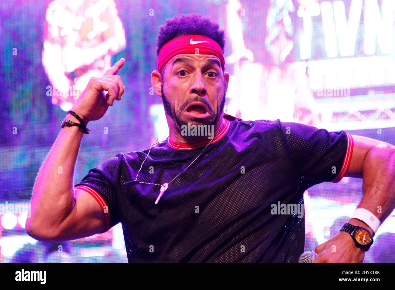 Trevor Penick of O-Town performing onstage at the Pop 2000 Tour concert ...