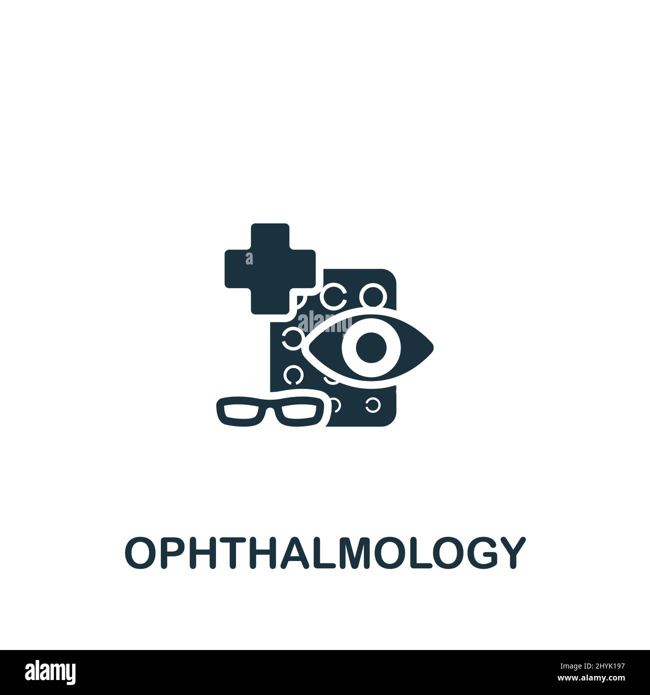Ophthalmology icon. Monochrome simple icon for templates, web design ...