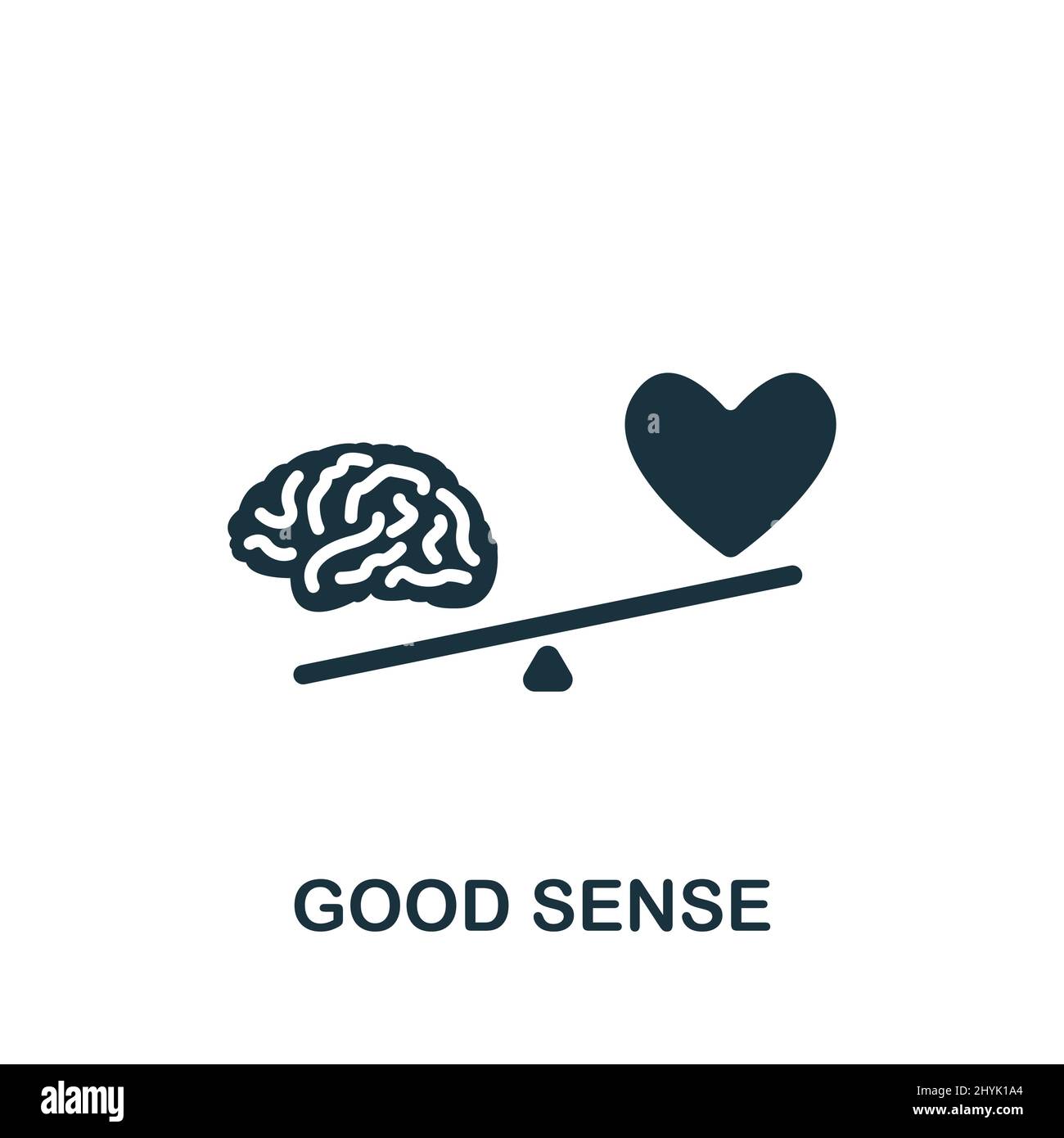 Good Sense icon. Monochrome simple icon for templates, web design and ...