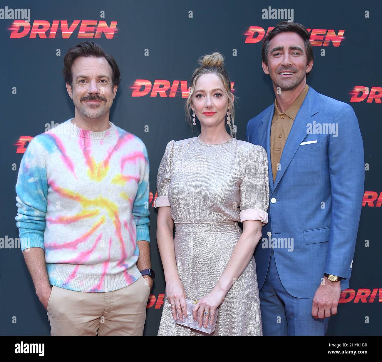 Jason Sudeikis, Judy Greer and Lee Pace attending the premiere of ...