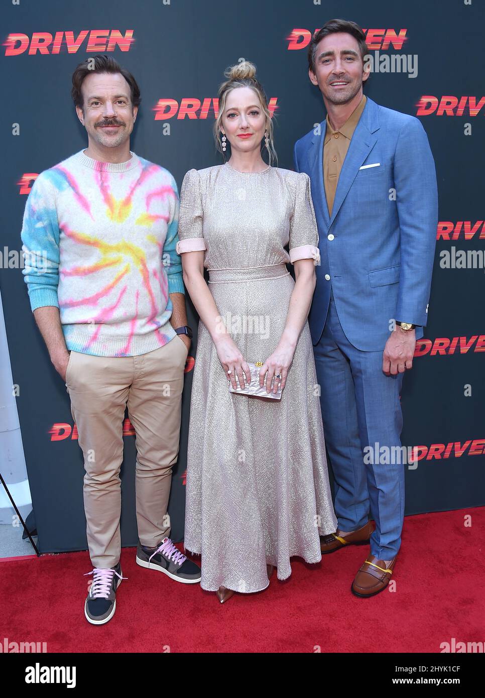 Jason Sudeikis, Judy Greer and Lee Pace attending the premiere of ...