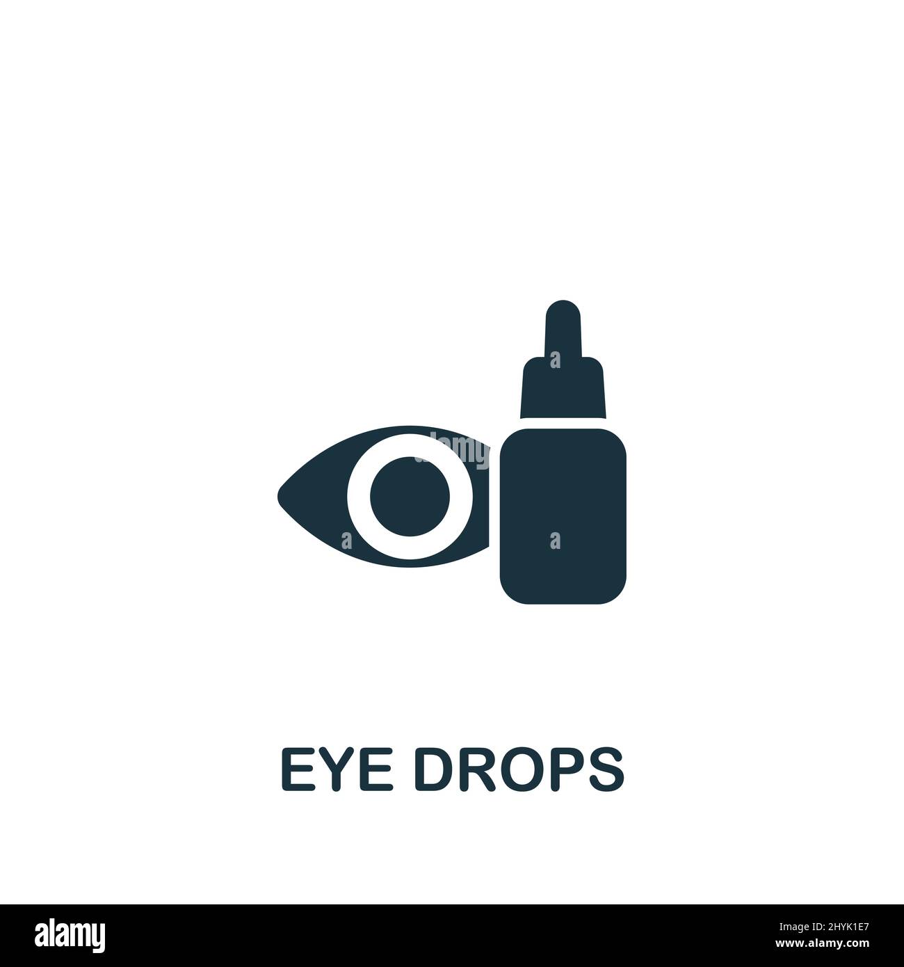 Eye Drops icon. Monochrome simple icon for templates, web design and ...