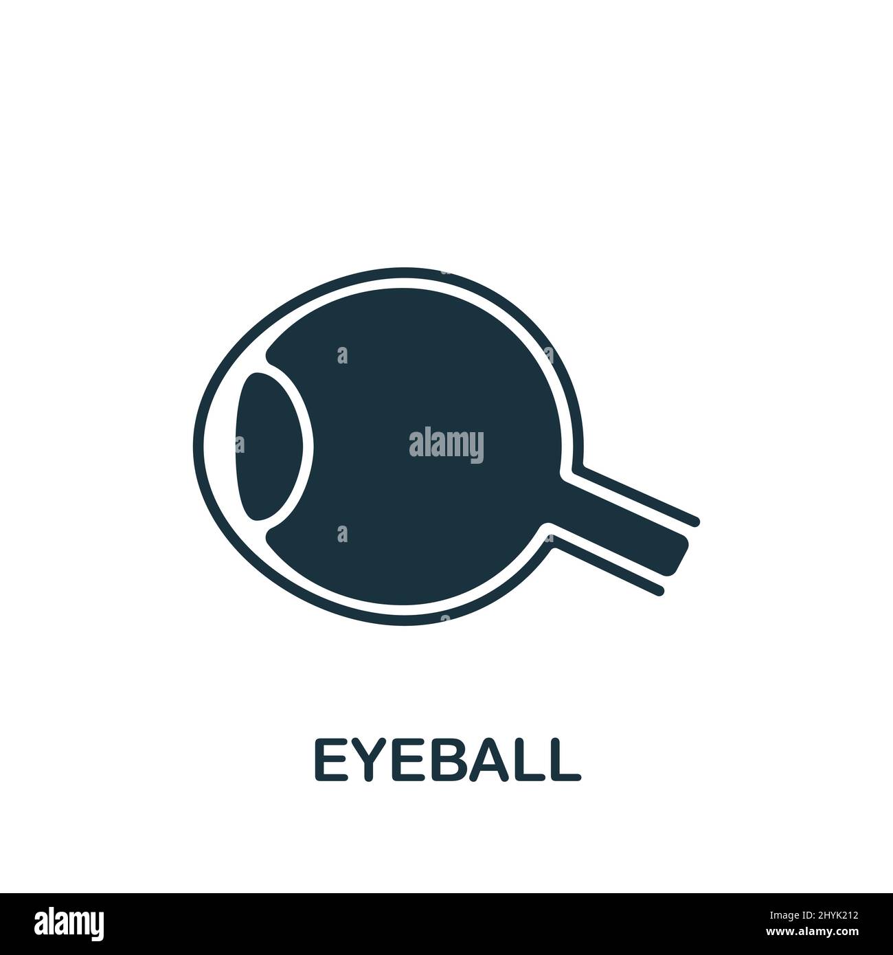 Eyeball icon. Monochrome simple icon for templates, web design and ...
