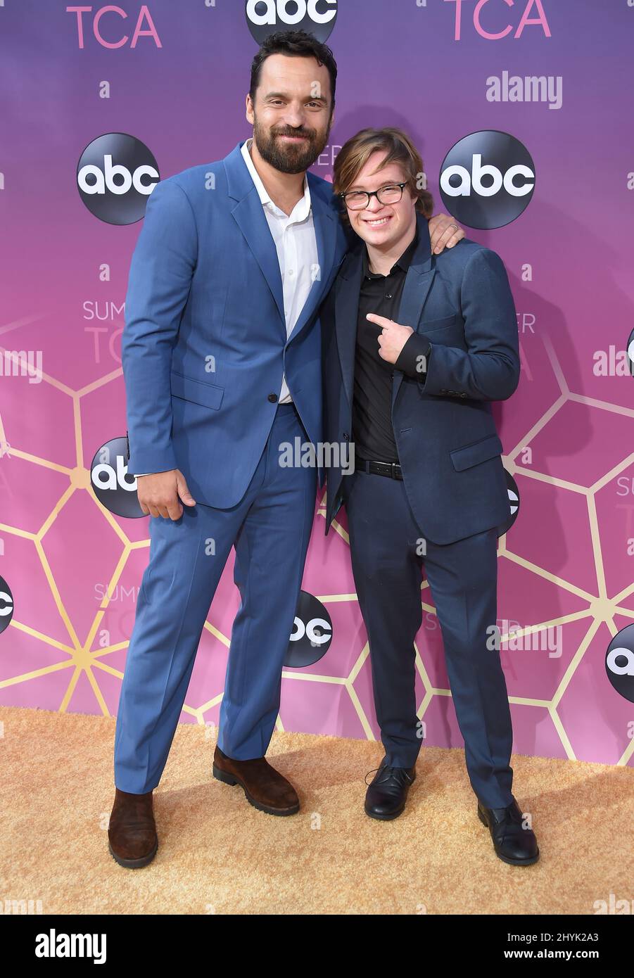 Jake Johnson and Cole Sibus arriving to the ABC's TCA Summer Press Tour ...