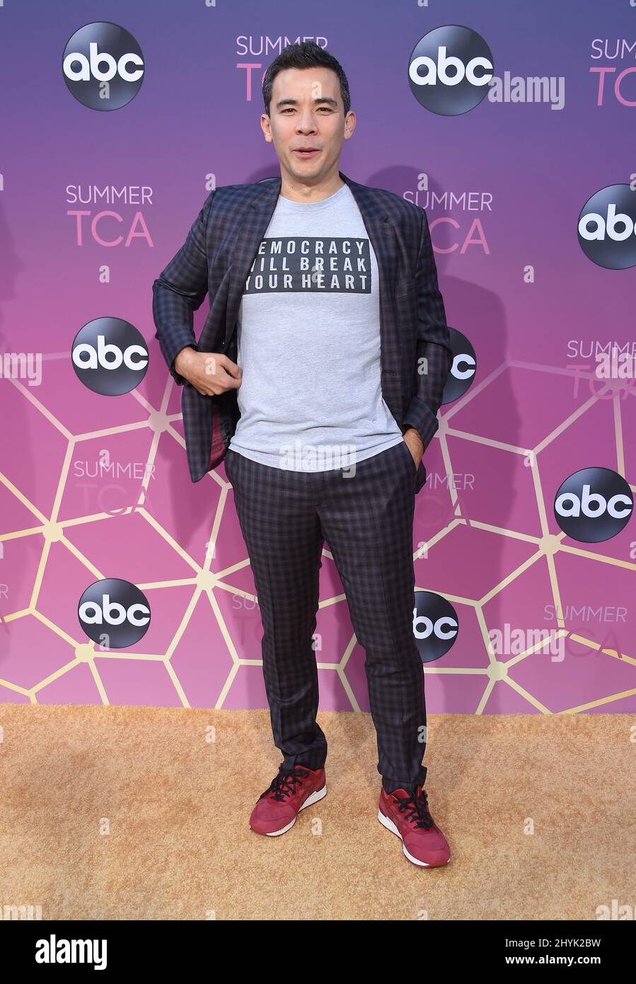 Conrad Ricamora arriving to the ABC's TCA Summer Press Tour Carpet ...