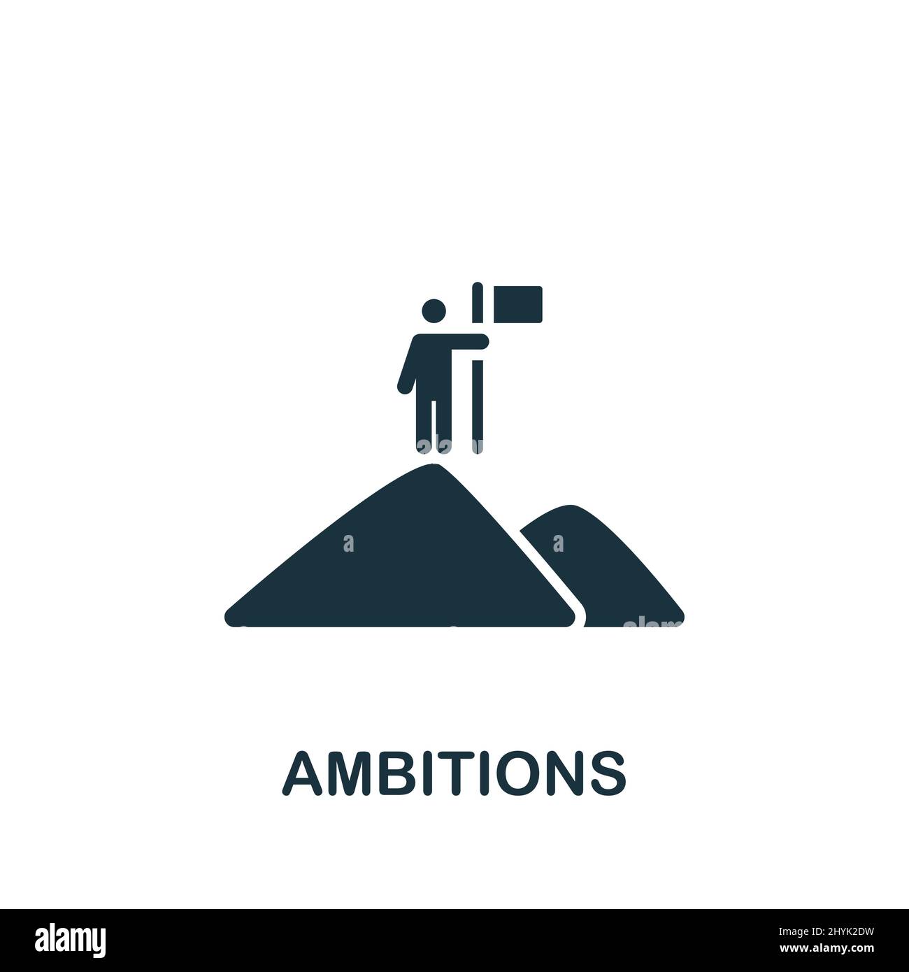 Ambitions icon. Monochrome simple icon for templates, web design and ...