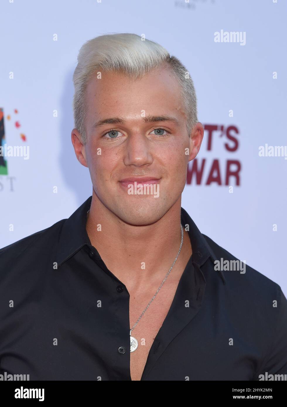 Hunter Clowdus at the red carpet screening of "Bennett's War" held at ...
