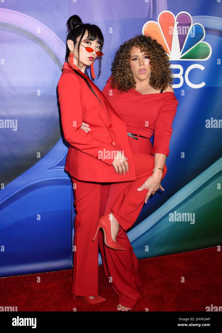 Poppy Liu and Diana Maria Riva attending the 2019 NBC TCA Press Tour ...
